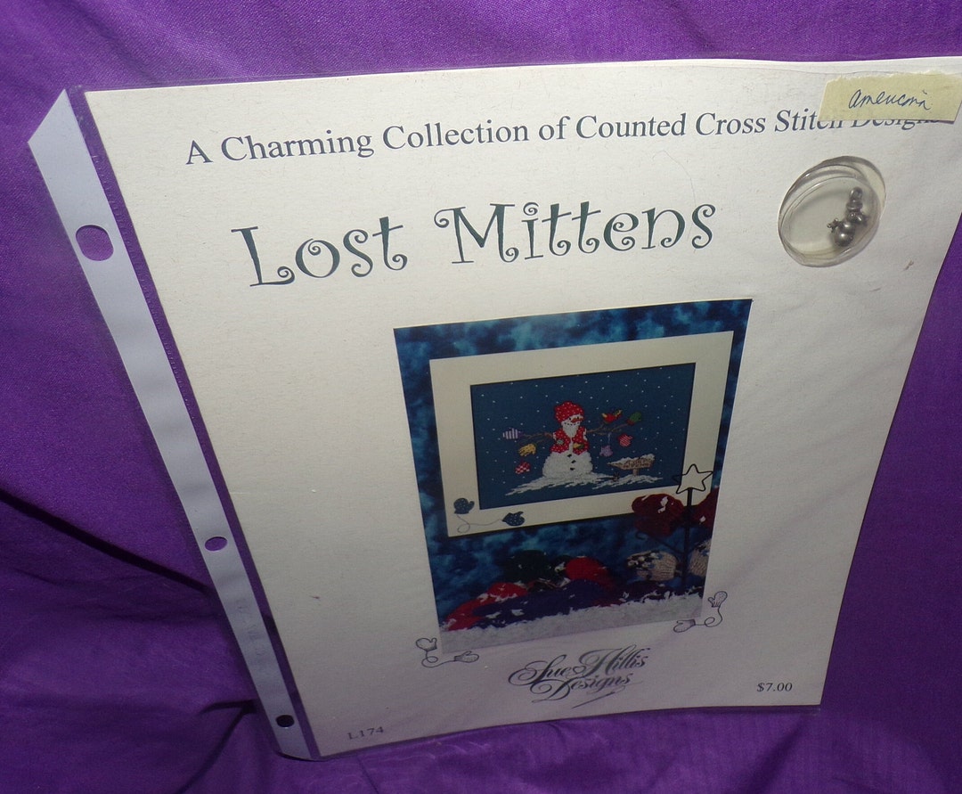 Lost Mittens Snowman Cross Stitch Pattern Flyer With Charm - Etsy