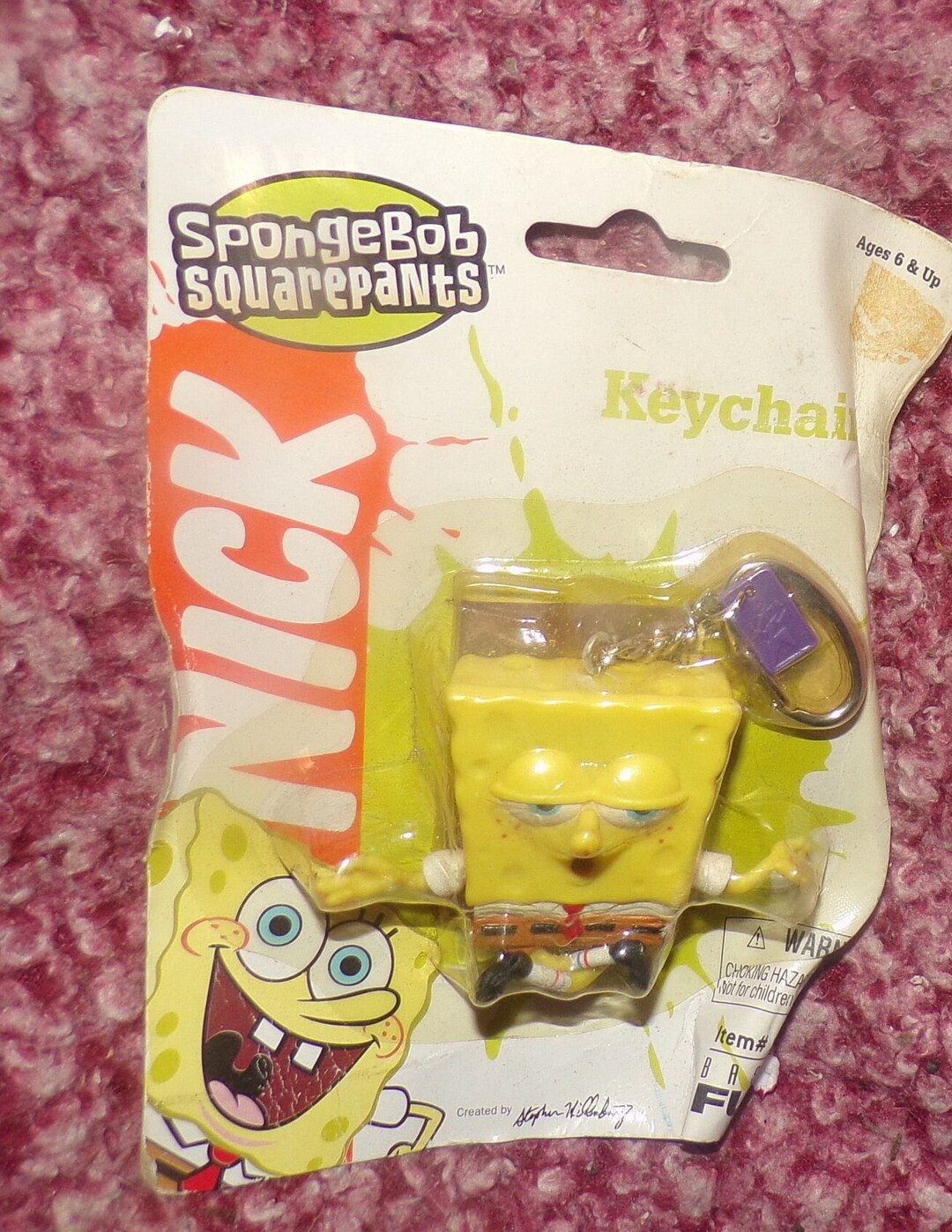 Vintage Sealed Spongebob Keychain Sealed in Original Package - Etsy