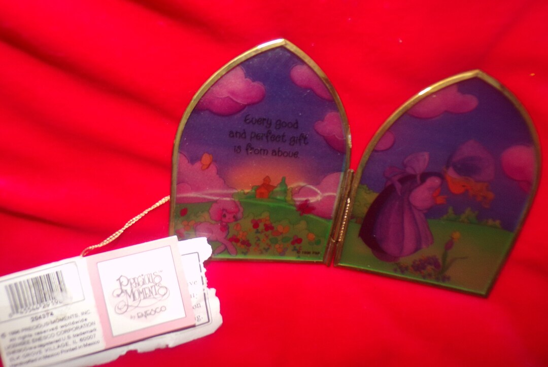 Precious Moments Stained Glass Arch W Heaven Sent Poem Foldable With ...