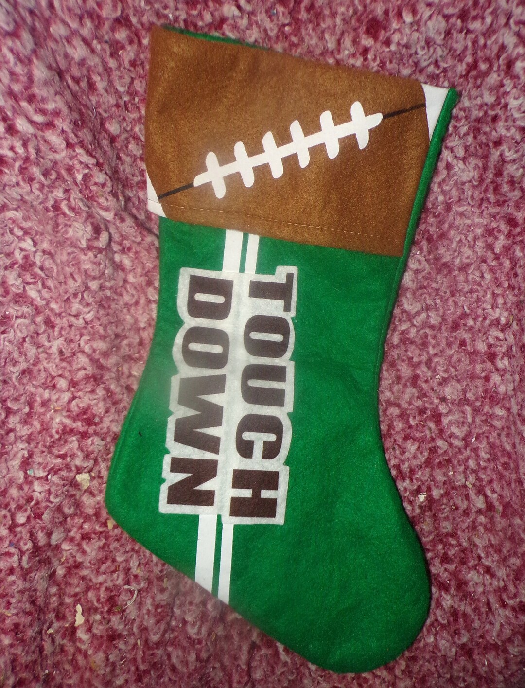 Vintage Felt Touchdown Football Christmas Stocking - Etsy
