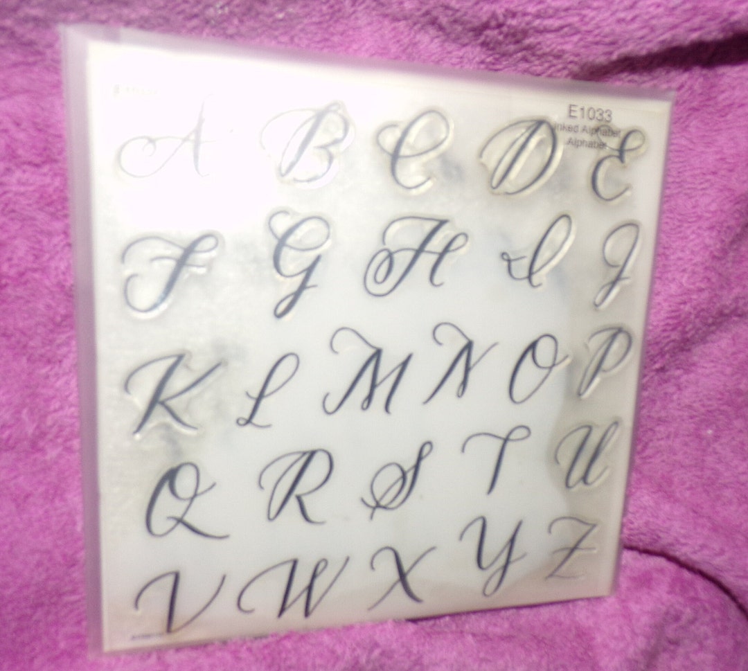 Close to My Heart Inked Alphabet Script Alphabet My Acrylix Decorative ...