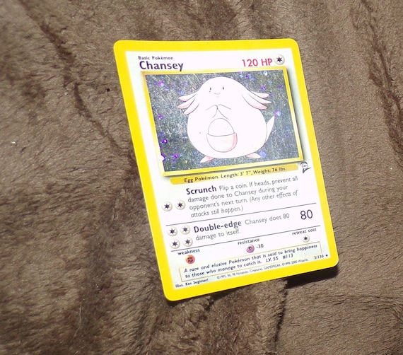 Vintage Pokemon Chansey 3/130 Holo Holographic Trading Card - Etsy