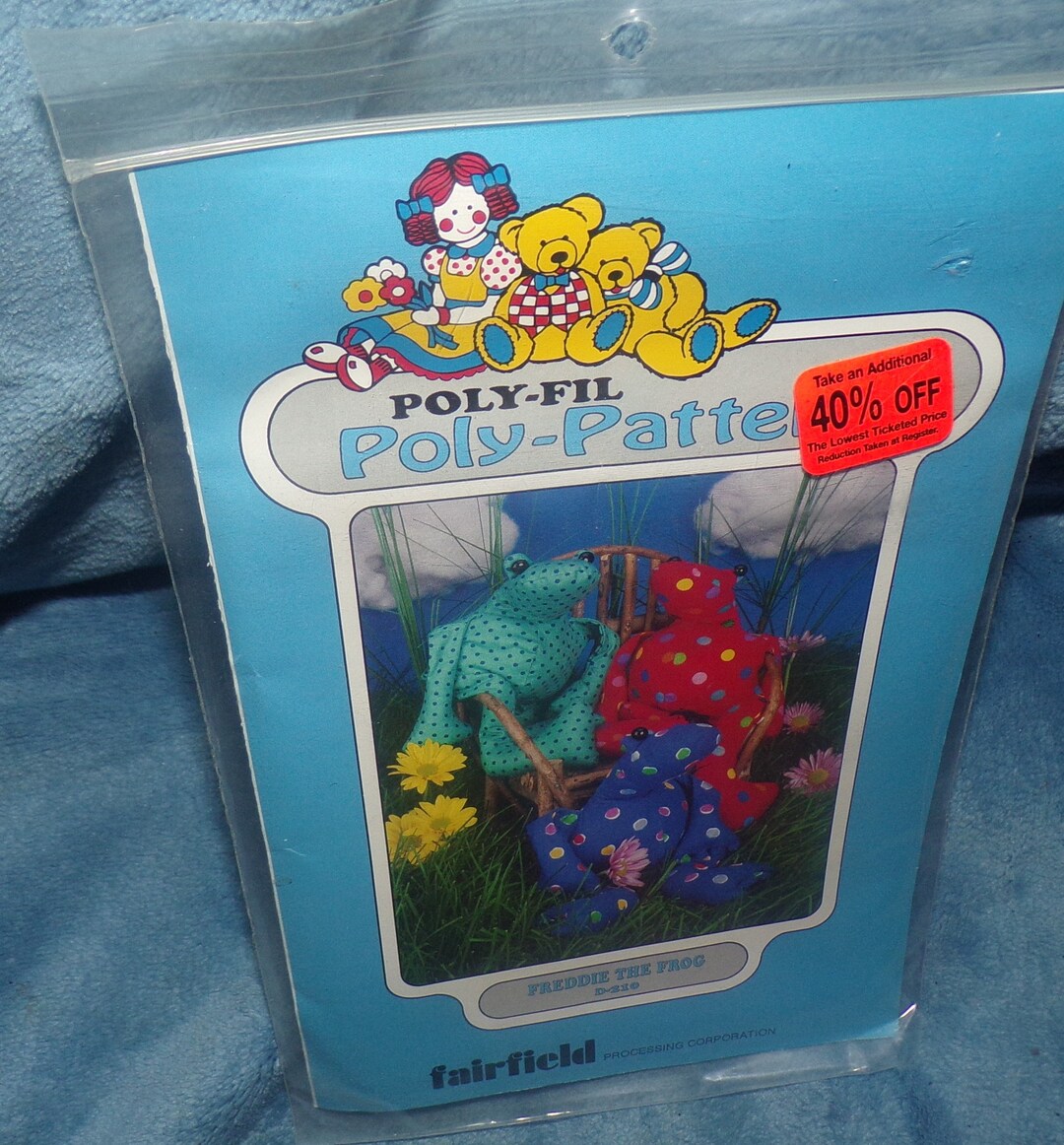 Poly Fil Poly Patterns Freddy the Frog Uncut Pattern Vintage - Etsy