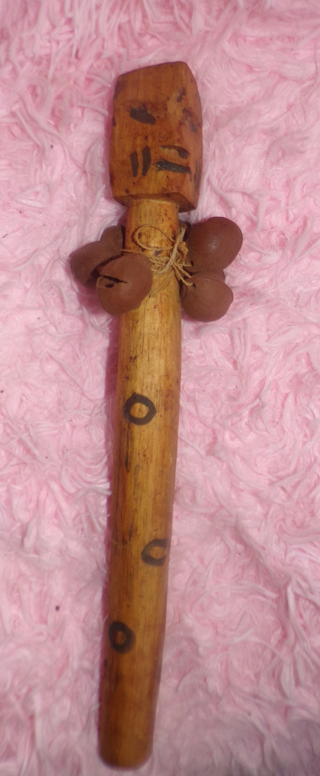 Vintage Carved Wooden Staff With Face Tribal Look 14" - Etsy
