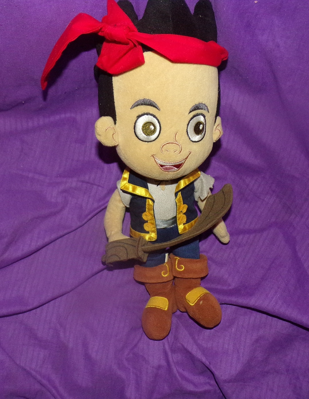 Disney Parks Jake and the Neverland Pirates Jake W Sword 14" Plush Doll ...