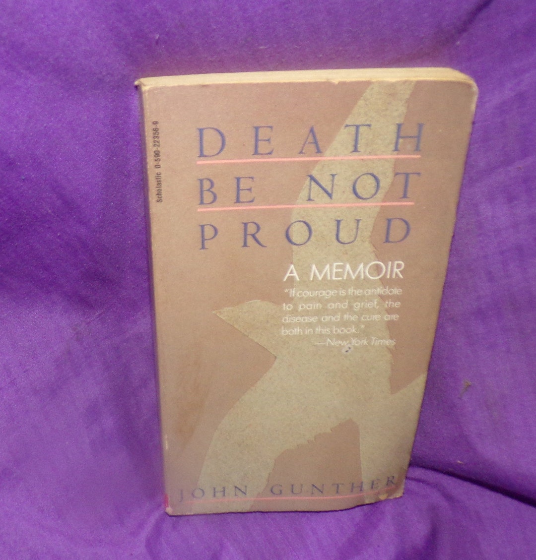 Vintage 1994 Death Be Not Proud John Gunther Paperback Book - Etsy