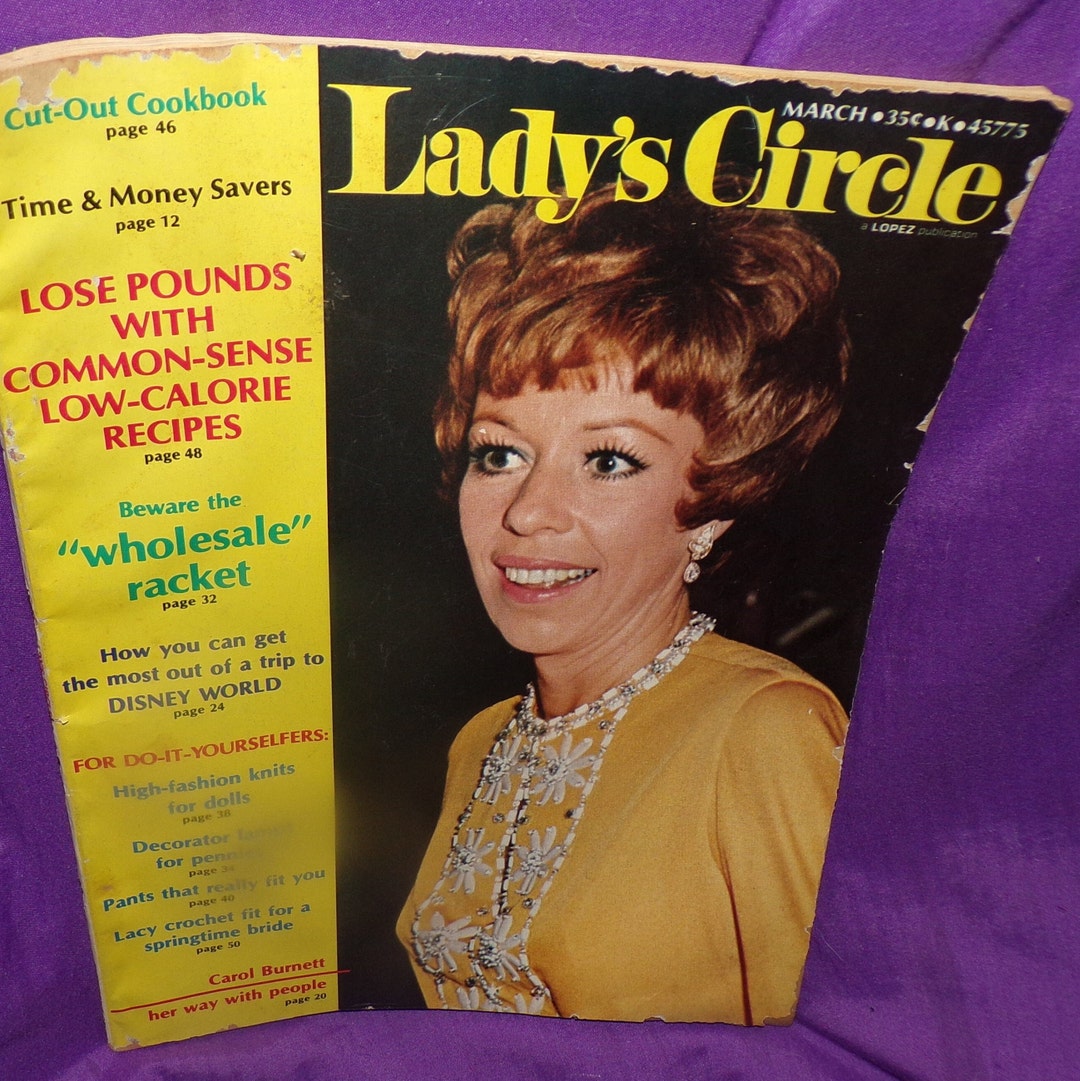 Vintage Magazine Lady's Circle March 1972 Carol Burnett Full Issue - Etsy