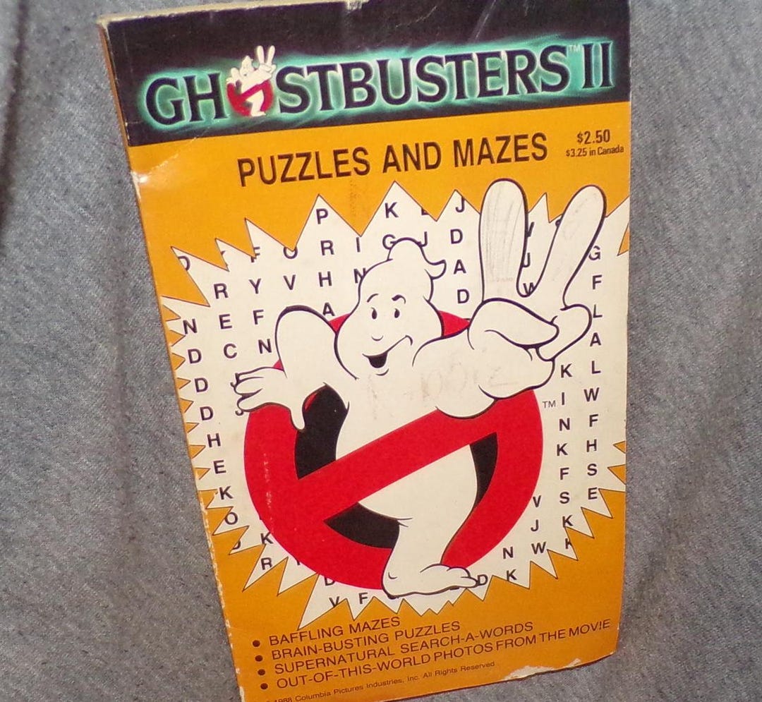 Vintage Ghostbusters Puzzles and Games Book - Etsy
