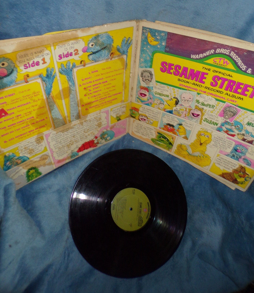 Sesame Street 2 Book and Record Set Vintage Vinyl Lp Album Record Set ...