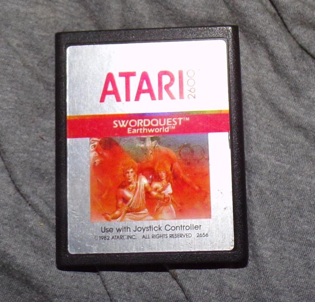 Vintage Original Atari 2600 Video Game Cartridge Swordquest Earthworld Game Cartridge - Etsy