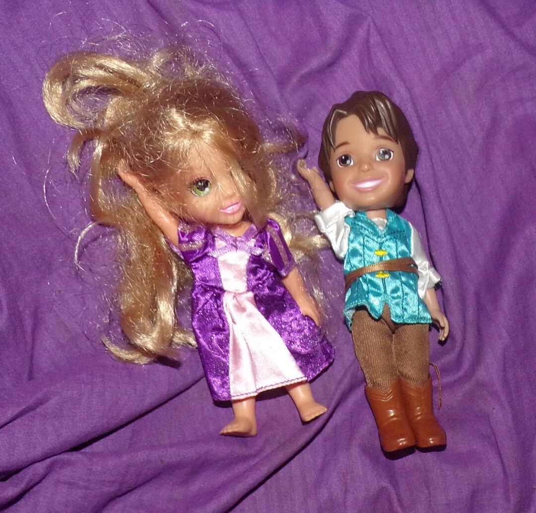 Set of 2 Disney Petite Princess Rapunzel & Prince Flynn Ryder Boy 6 ...