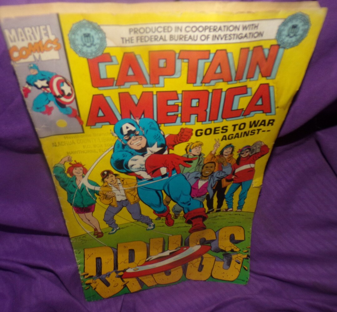Marvel Captain America Goes to War Against Drugs 1990 Comic Book - Etsy