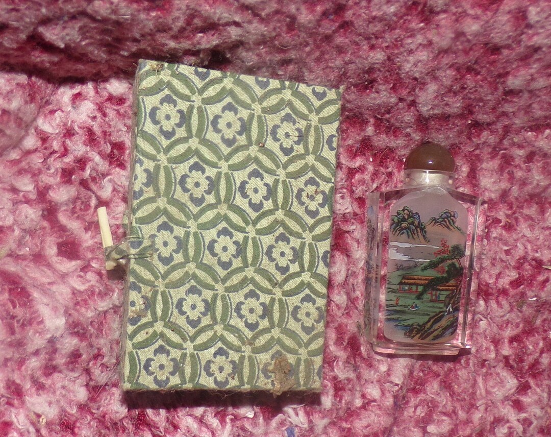 Vintage Chinese Reverse Painted Glass Snuff Bottle With Storage Box - Etsy