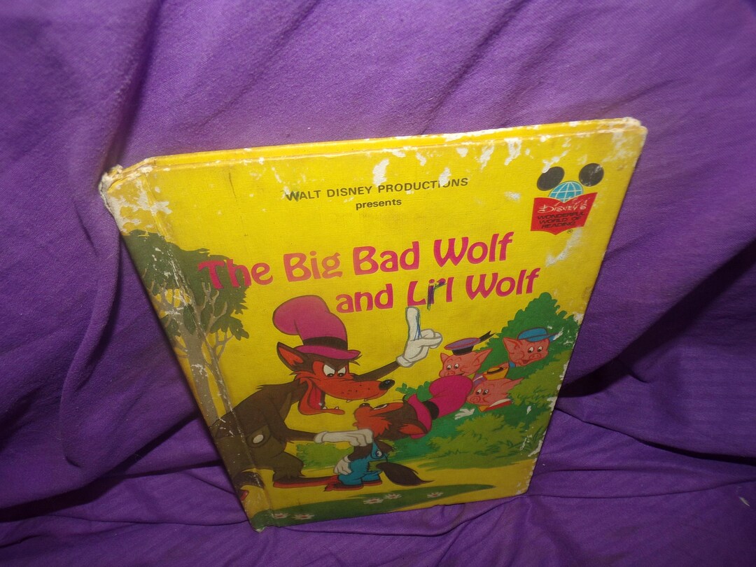 Disney the Big Bad Wolf and Lil Wolf 1980 Wonderful World of Reading ...