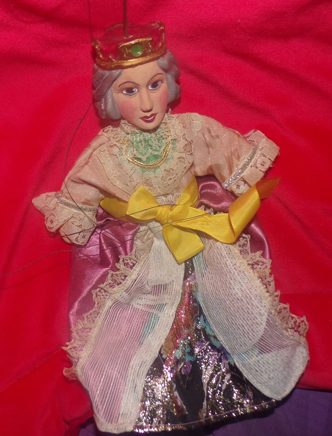Vintage Antique Queen Wired Marionette Puppet Resin - Etsy
