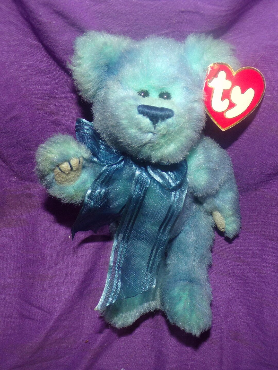 TY Beanie Baby Azure the Bear Retired Beanie Baby With Tag - Etsy