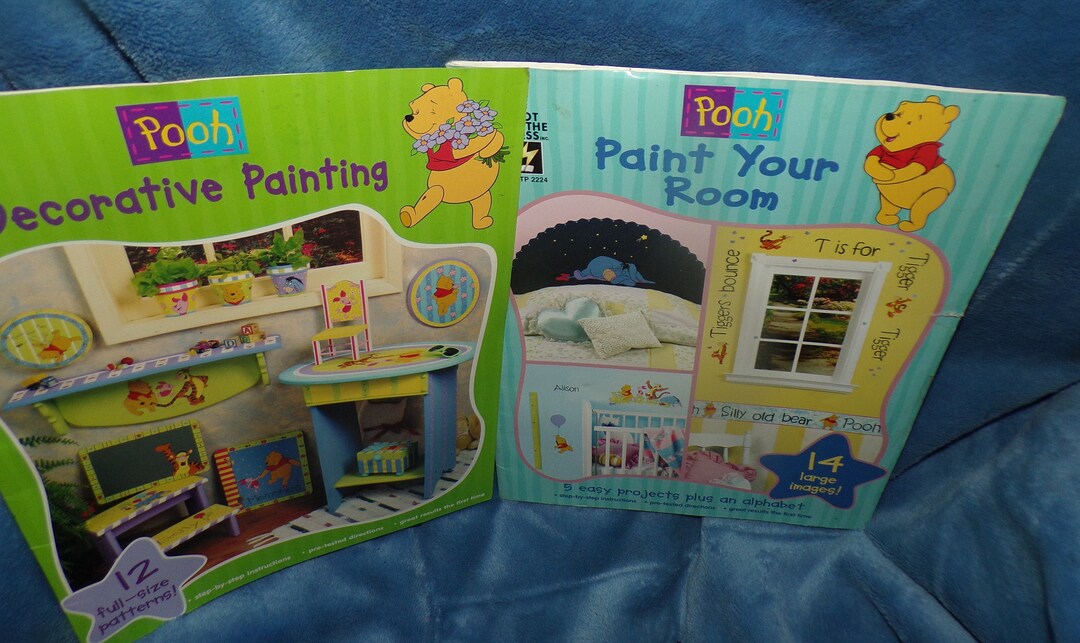Lot of 2 Winnie the Pooh Disney Decorative Painting Design Book ...