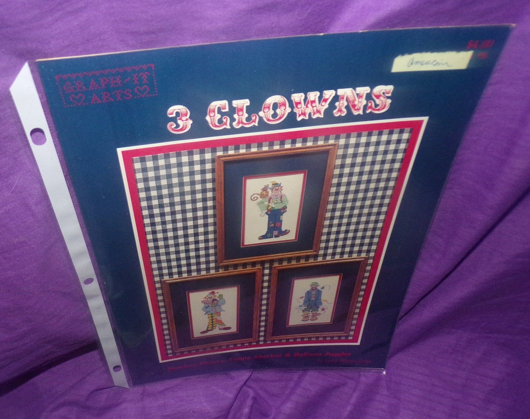 3 Clowns Monkey Shines Grape Sherbet and Balloon Juggler Lynn Waters ...