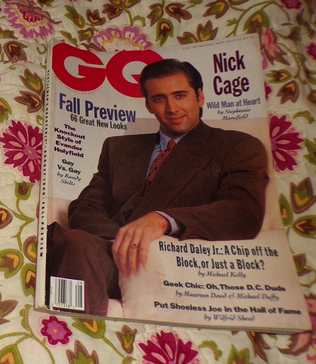 GQ Magazine August 1990 Nicholas Cage on Cover Full Issue - Etsy