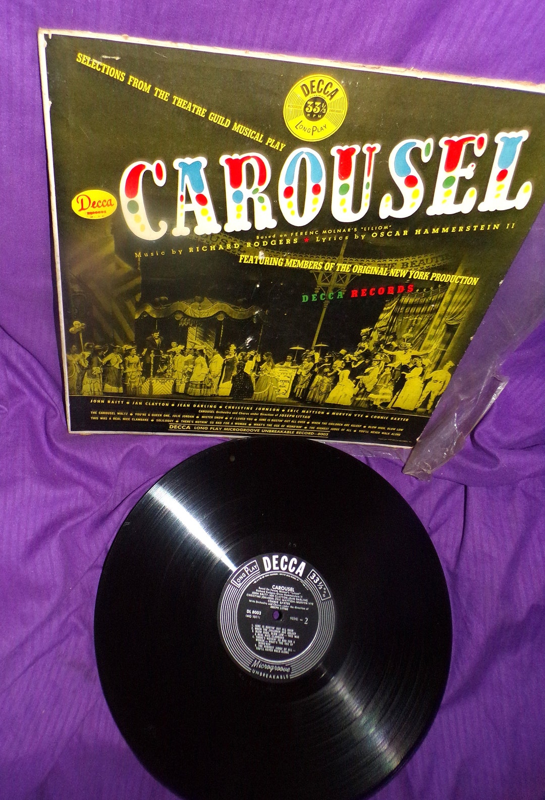 Vintage Carousel A Decca Original New York Production Vinyl Lp Record ...