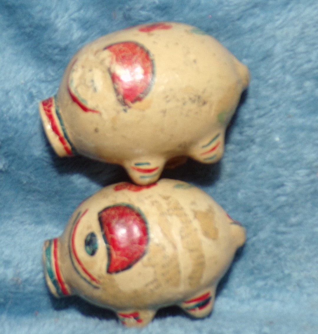 Vintage Ceramic Pigs Aztec Look Salt and Pepper Shakers - Etsy