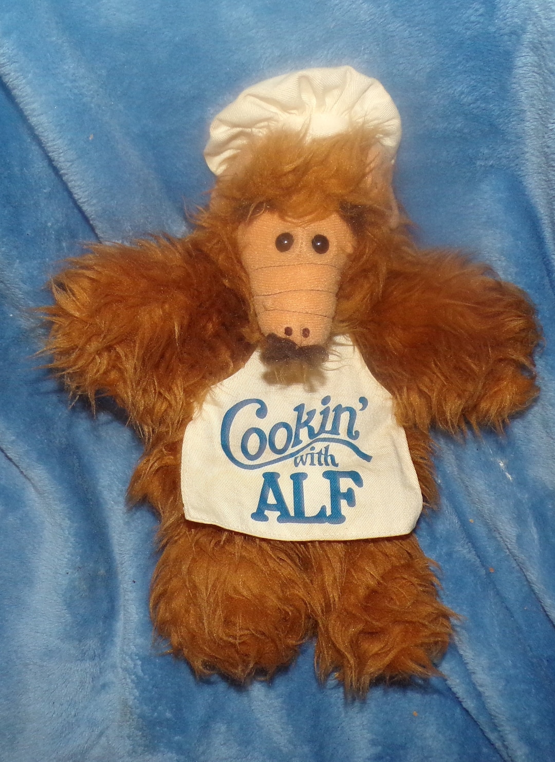 Vintage Plush Alf the Alien Chef Hat & Apron Says Cooking With Alf ...