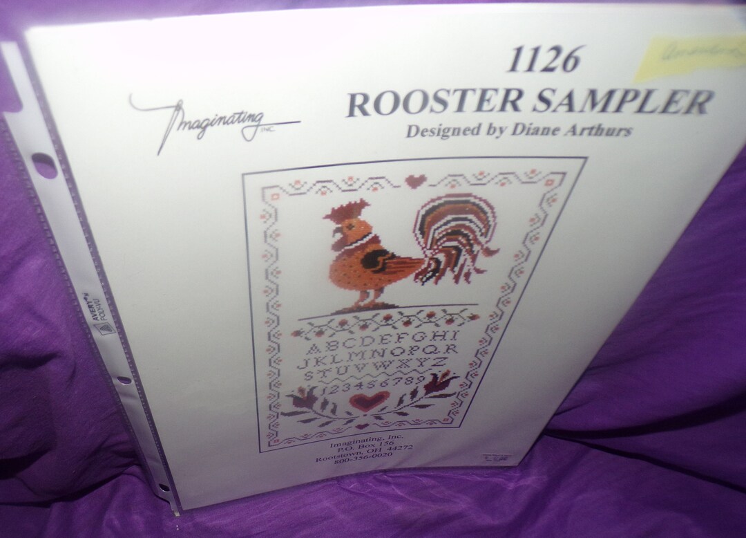 Diane Arthurs Rooster Sampler Cross Stitch Pattern - Etsy