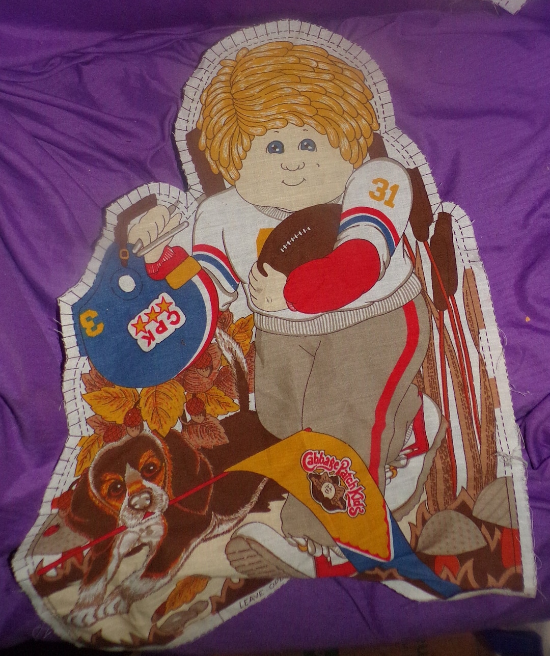 Cabbage Patch Boy Football Player Fabric Panel - Etsy
