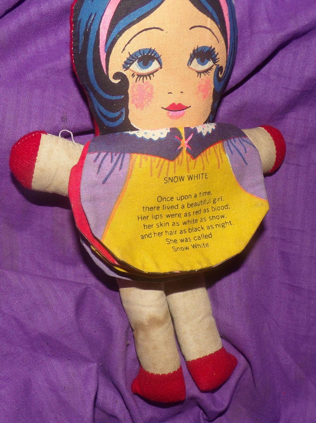 Vintage Snow White Cloth Story Book Rag Doll Flip up Skirt to Rehab - Etsy