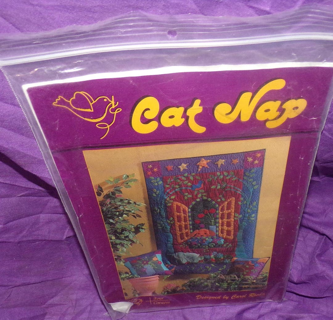 Cat Nap Quilt Wall Hanging Pattern Carol Roeda - Etsy