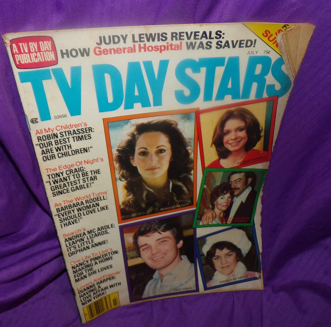 Vintage TV Day Stars July 1977 Soap Opera Magazine All My Children Days ...
