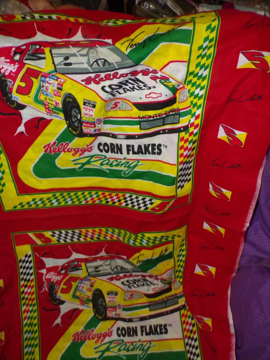 Nascar 1997 Kelloggs Corn Flakes Racing Fabric Panels Terry Labonte Lot ...