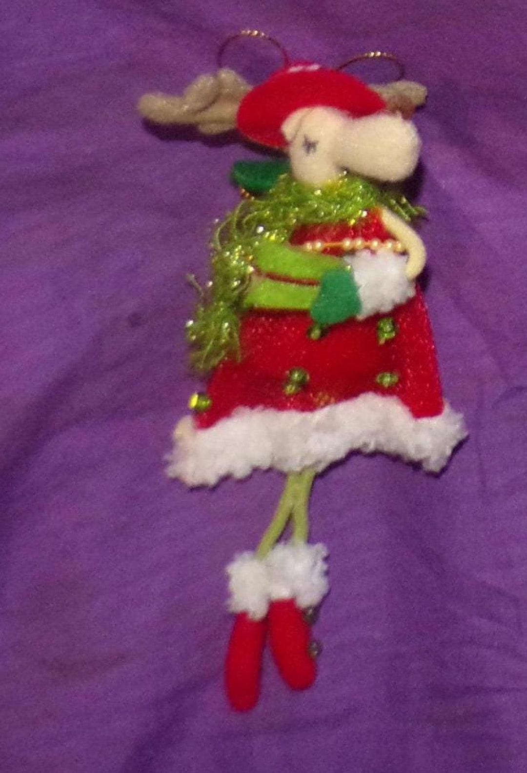 Reindeer Fairy Ornament Bendable Fashion Deer Felt and Sequins - Etsy