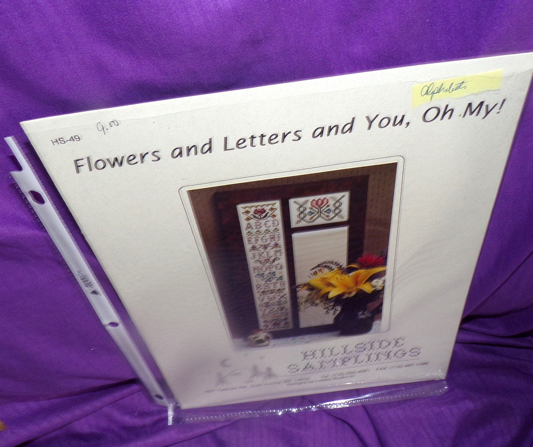 Flowers and Letters and You, Oh My Hillside Samplings Sampler Pattern ...