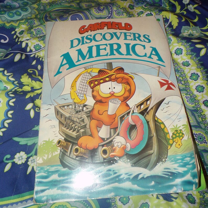 Vintage Garfield Discovers America Book 1992 - Etsy
