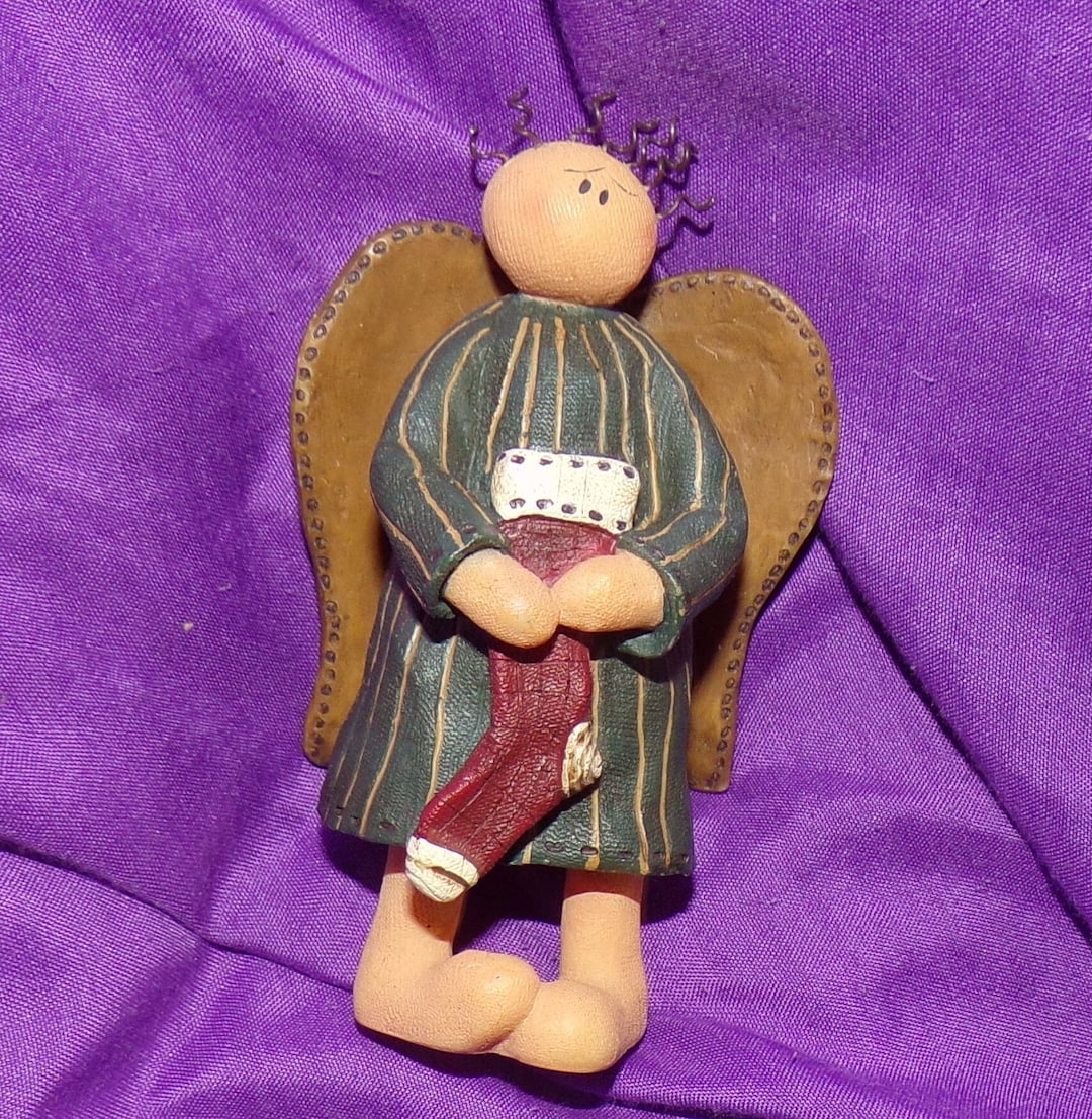 Honey and Me Joy Angel With Christmas Stocking - Etsy