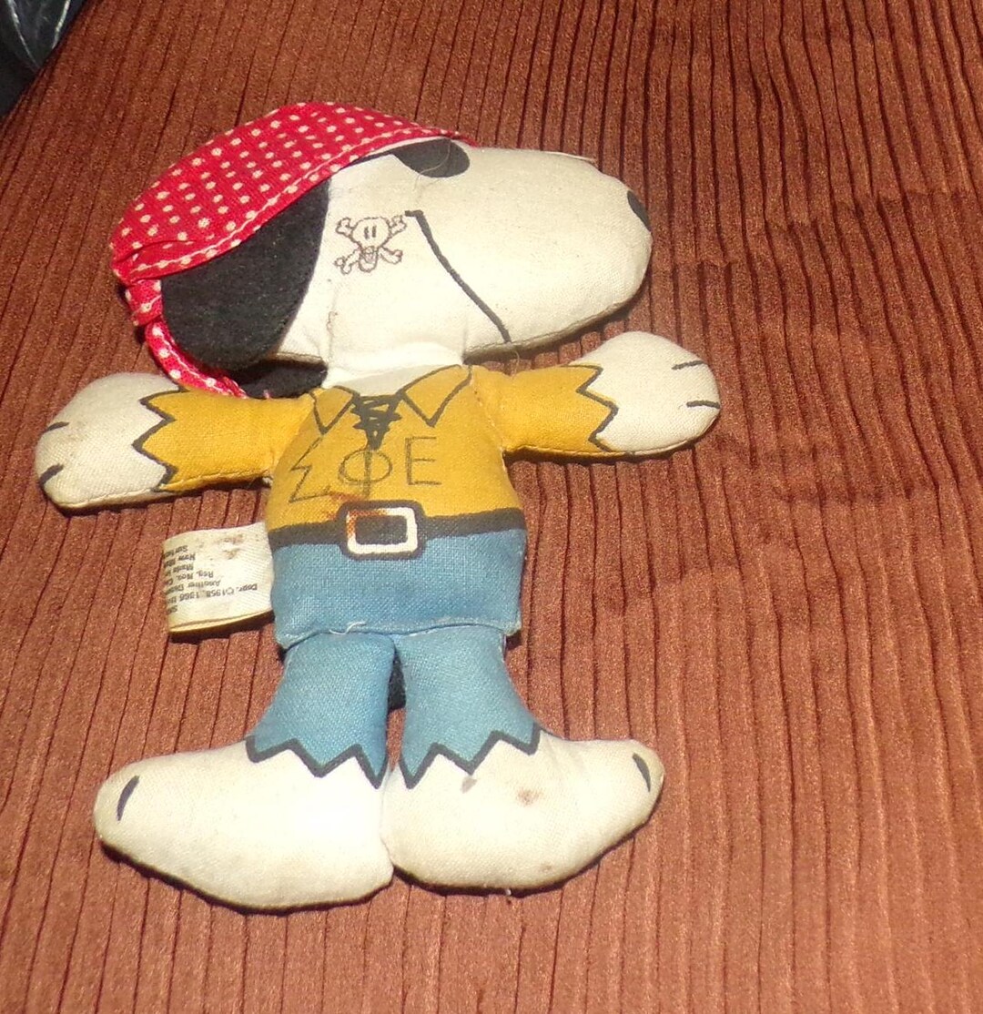 Vintage Peanuts Snoopy Pirate Rag Doll - Etsy