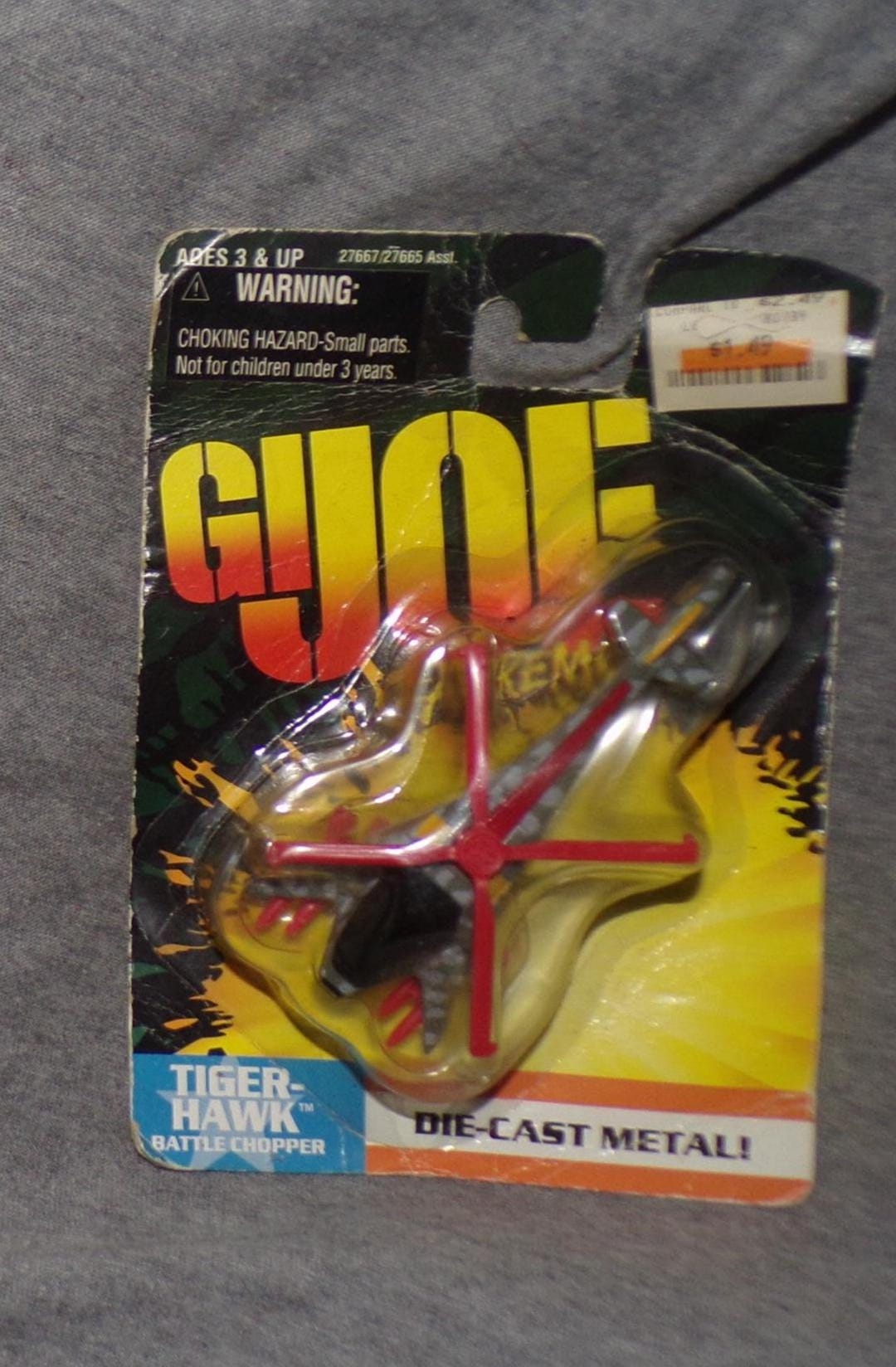 Vintage GI Joe Sealed Die Cast Metal Tiger Hawk Battle Chopper in ...