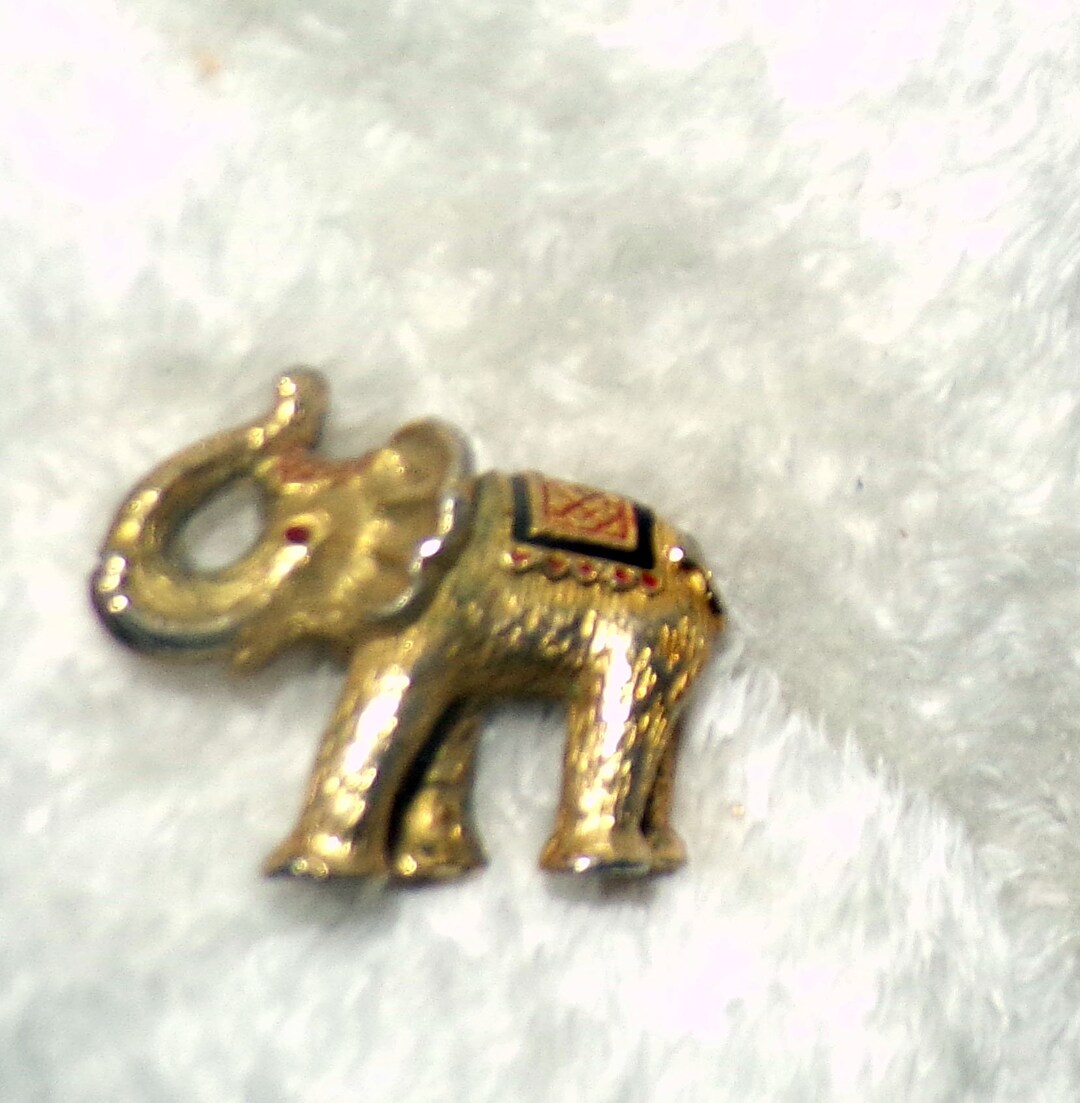 Vintage Heavy Metal Miniature Elephant Figurine - Etsy