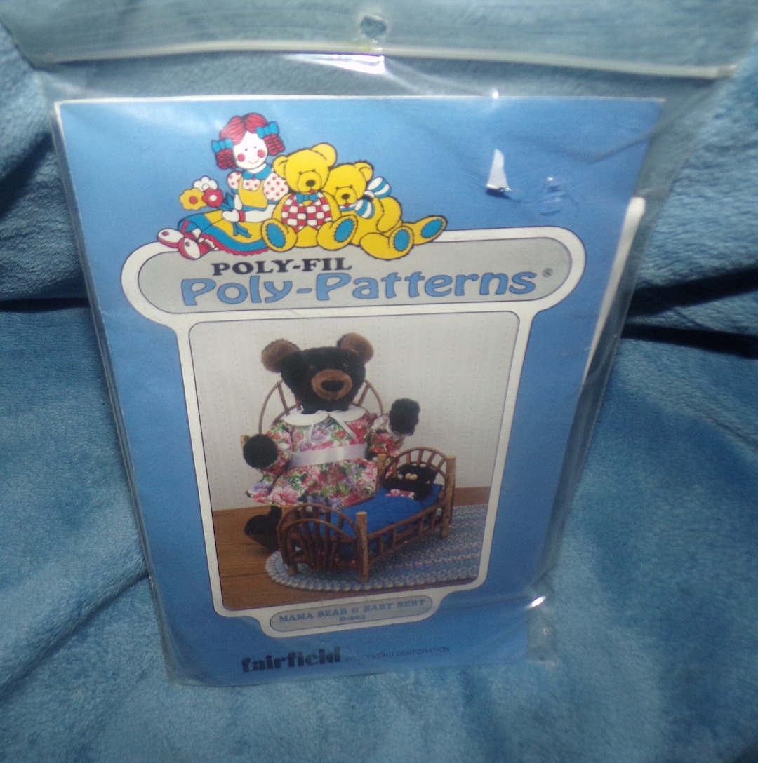 Poly Fil Poly Patterns Mama & Baby Bear Uncut Pattern Vintage - Etsy