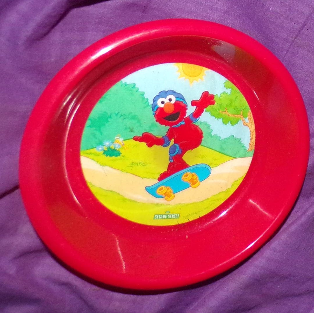Vintage Holographic Sesame Street Bowl Elmo on Skateboard - Etsy