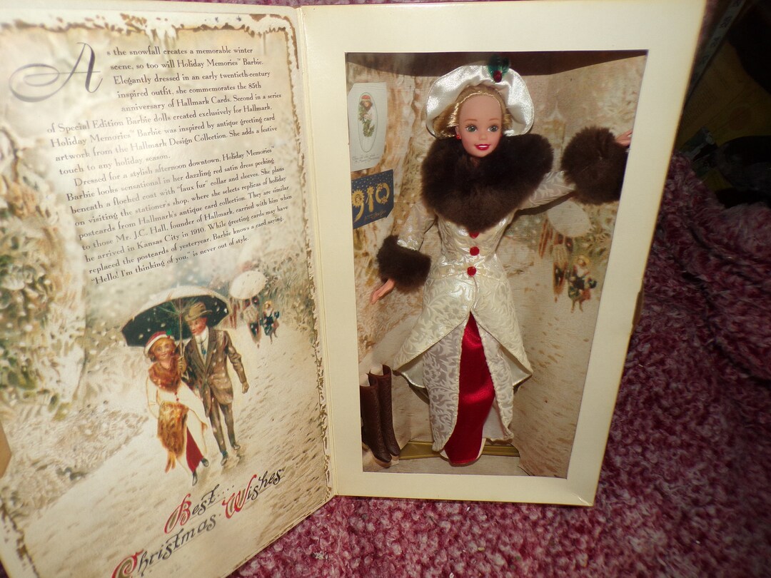 Vintage Holiday Romance Special Edition Christmas Barbie Hallmark Doll ...