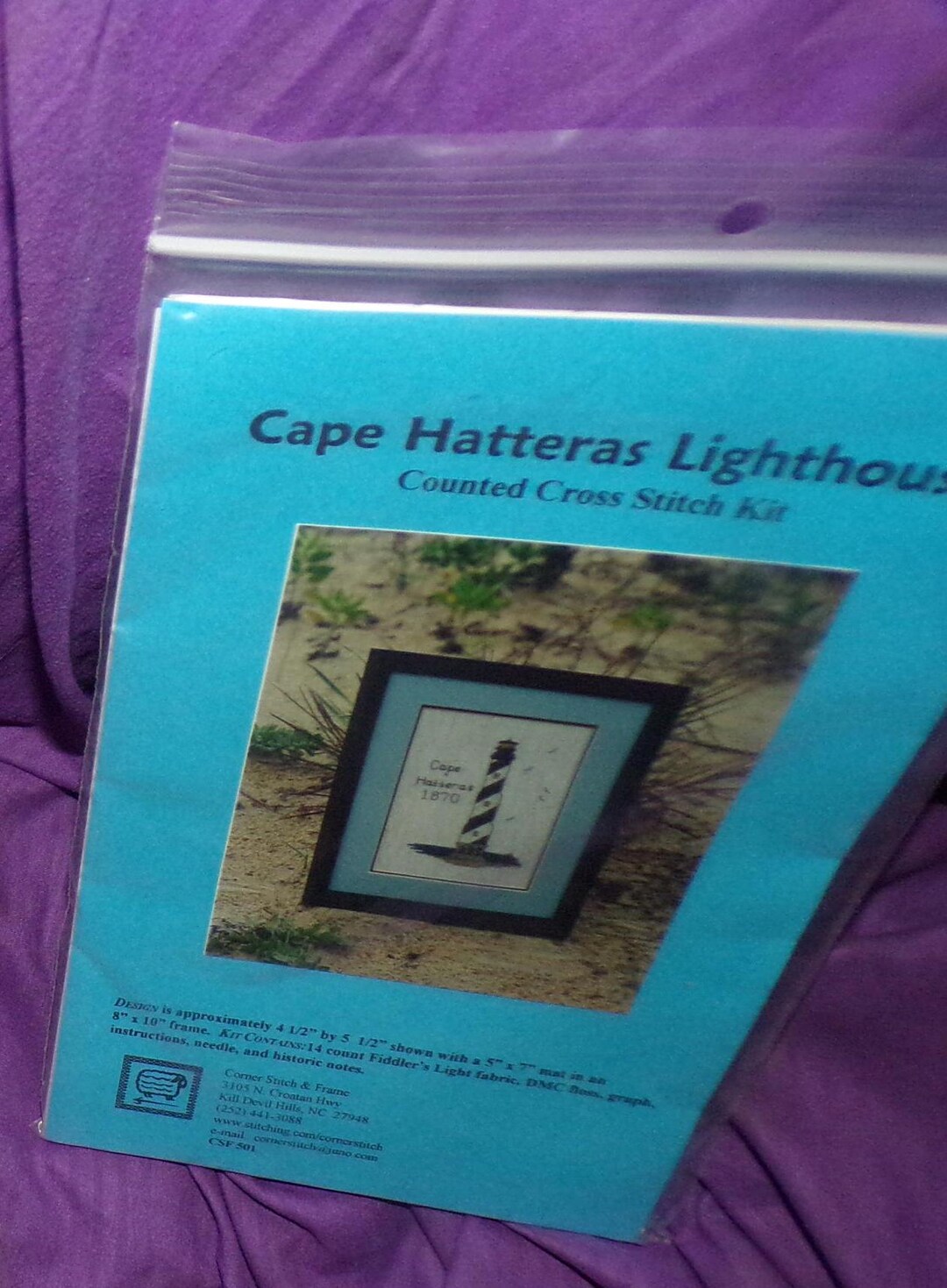 Cape Hatteras Lighthouse Counted Cross Stitch by Corner Stitch Designs ...