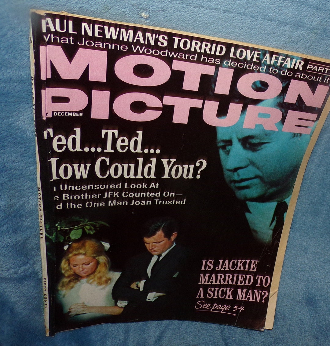 Vintage Motion Picture Magazine Dec 1969 Paul Newman Ted Kennedy Tiny ...