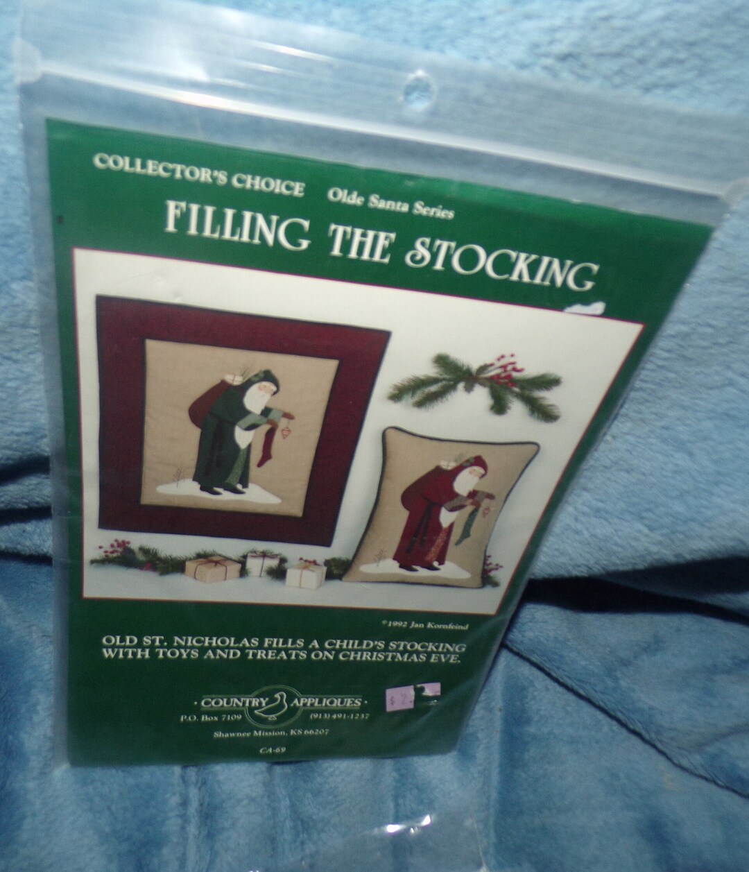 Filling the Stocking Country Christmas Appliques Pattern Wall Hanging ...
