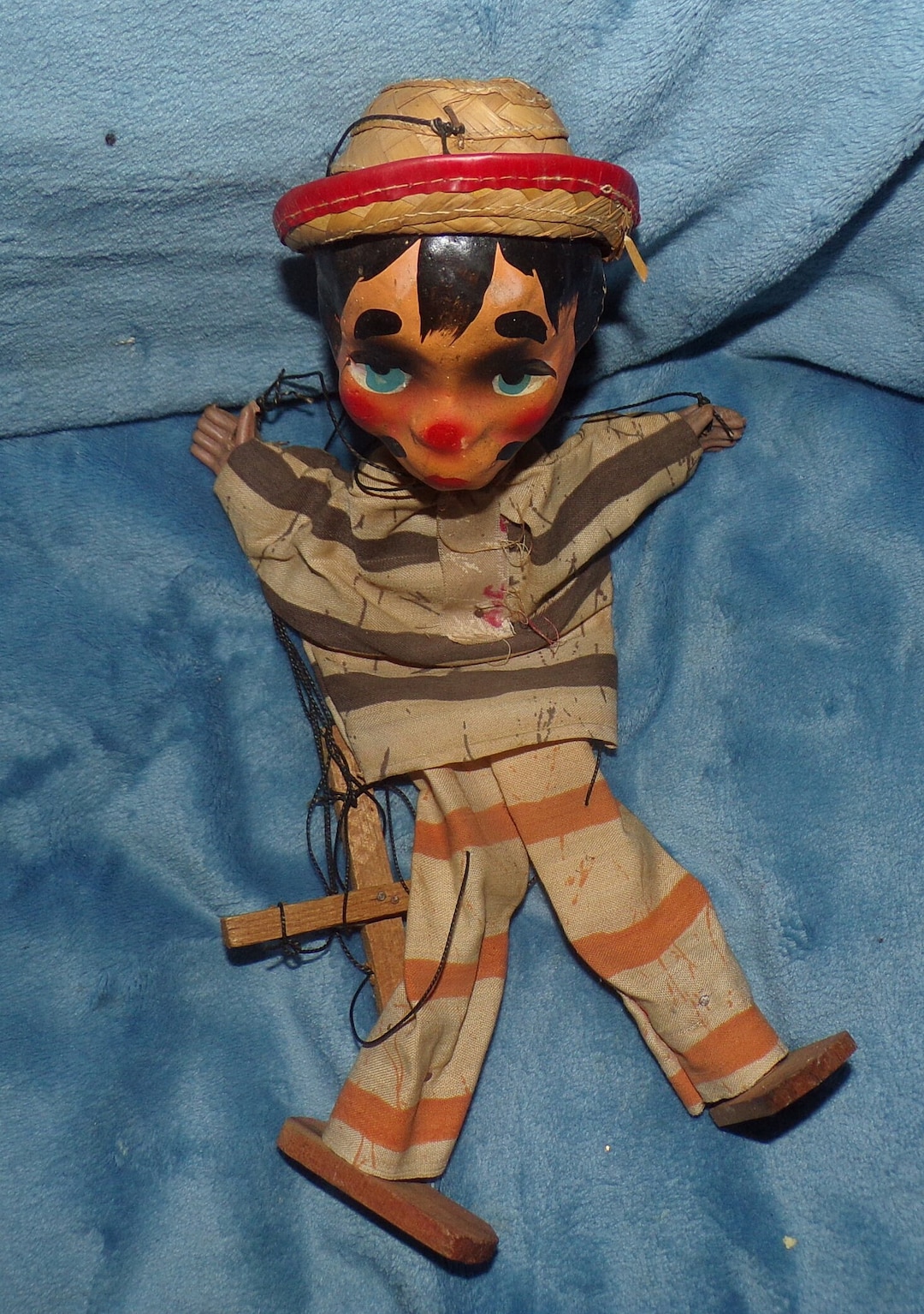 Vintage Mexican Marionette Puppet Paper Mache Face - Etsy