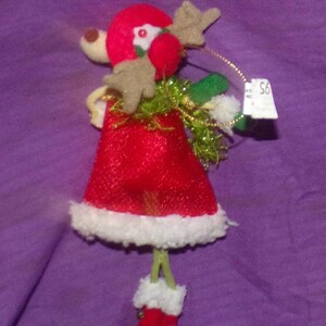 Reindeer Fairy Ornament Bendable Fashion Deer Felt and Sequins - Etsy