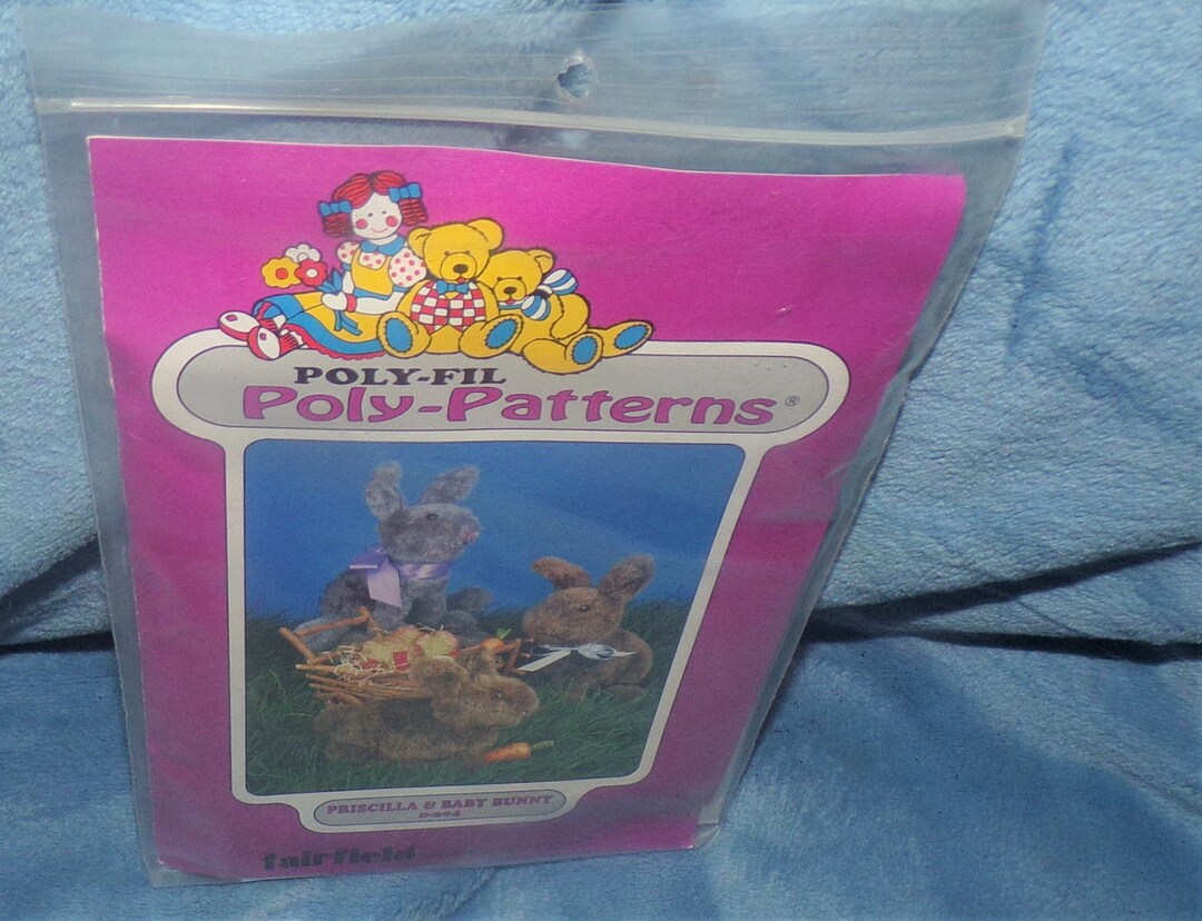Poly Fil Poly Patterns Priscilla & Baby Bunny Uncut Pattern Vintage - Etsy