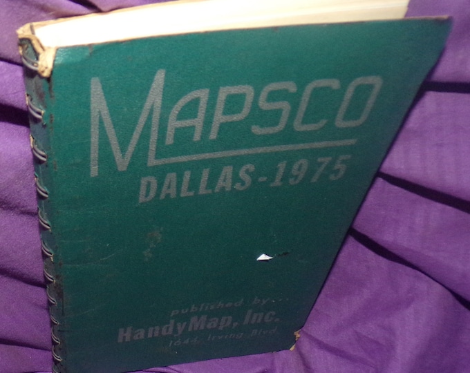 Vintage Antique 1975 Mapsco Dallas Map and Street Guide - Etsy