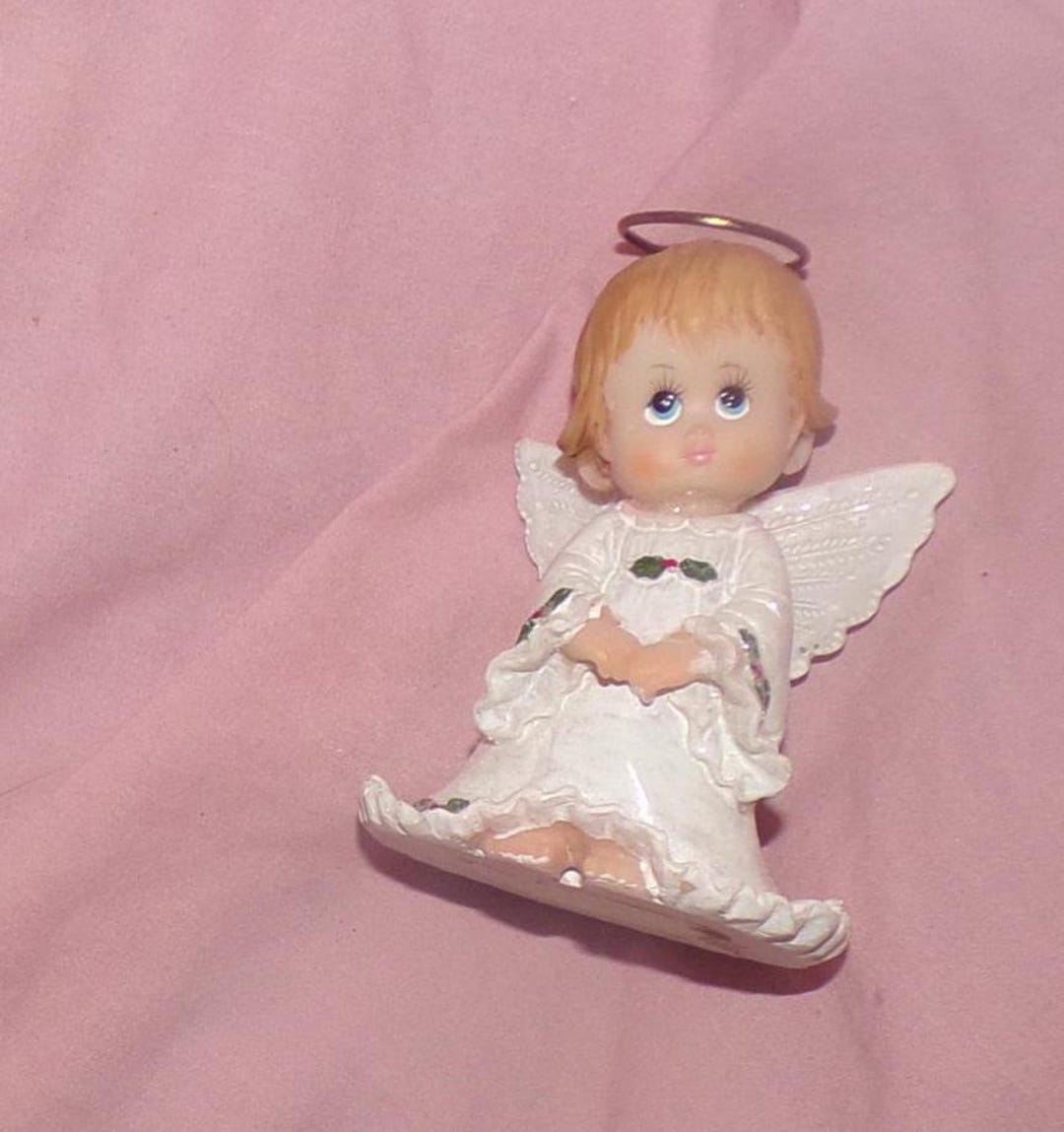 Vintage Ruth Morehead Holly Baby Angel Figurine - Etsy